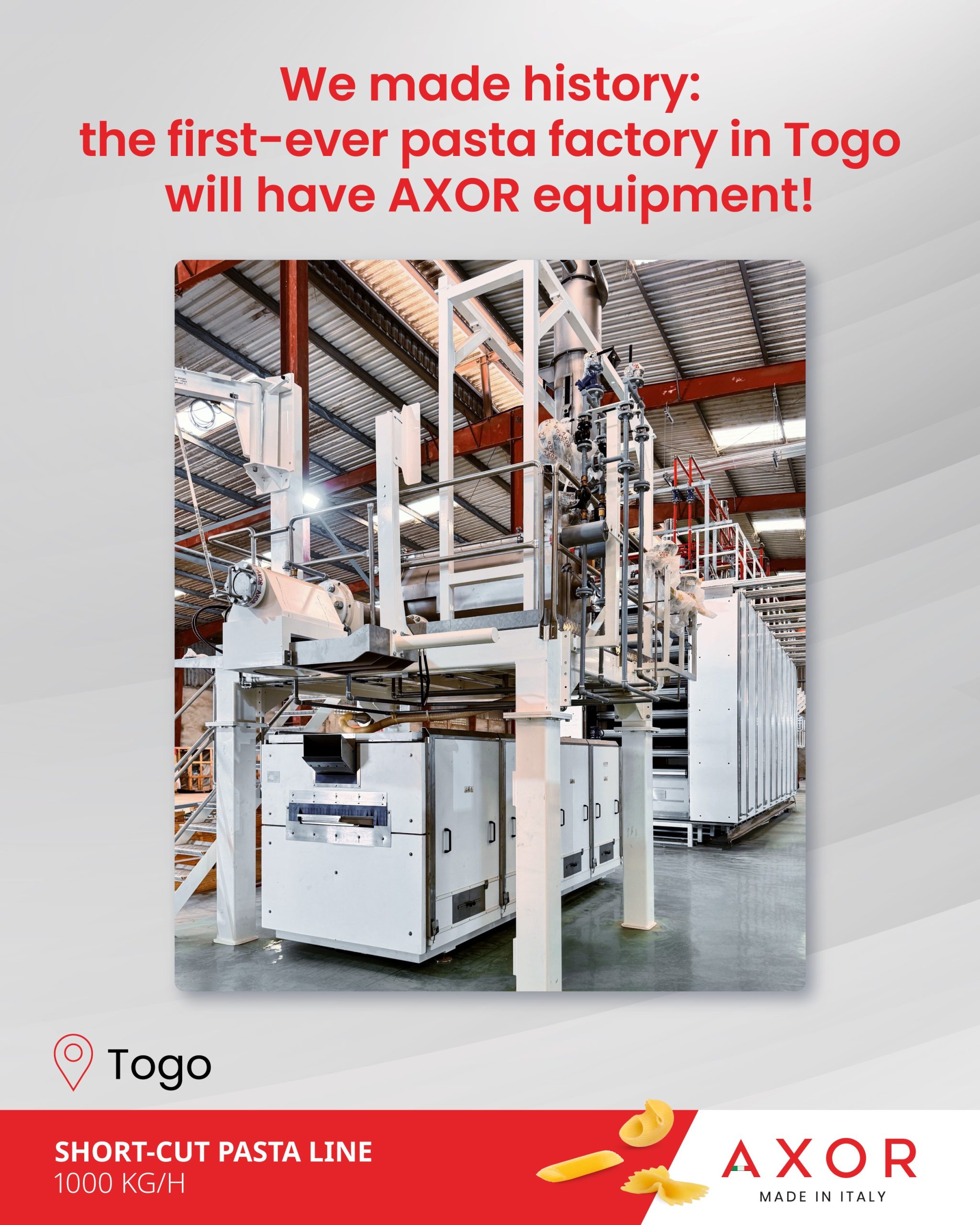 We made history: the first-ever pasta factory in Togo will have AXOR ...